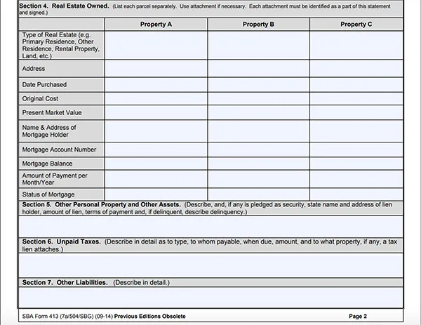 How to filll out SBA Form 413 [essential info] | finder.com